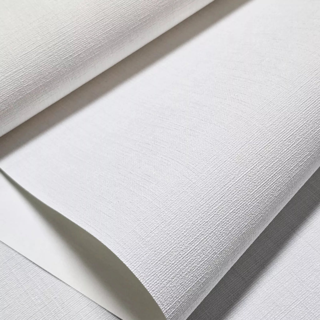 WM36925301 Plain modern wallcoverings Faux fabric Textured white conte ...