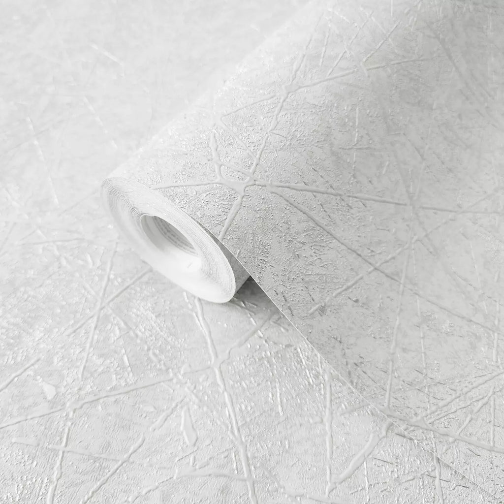 WM39177101 Embossed Ivory off white abstract lines Faux plaster Textur ...