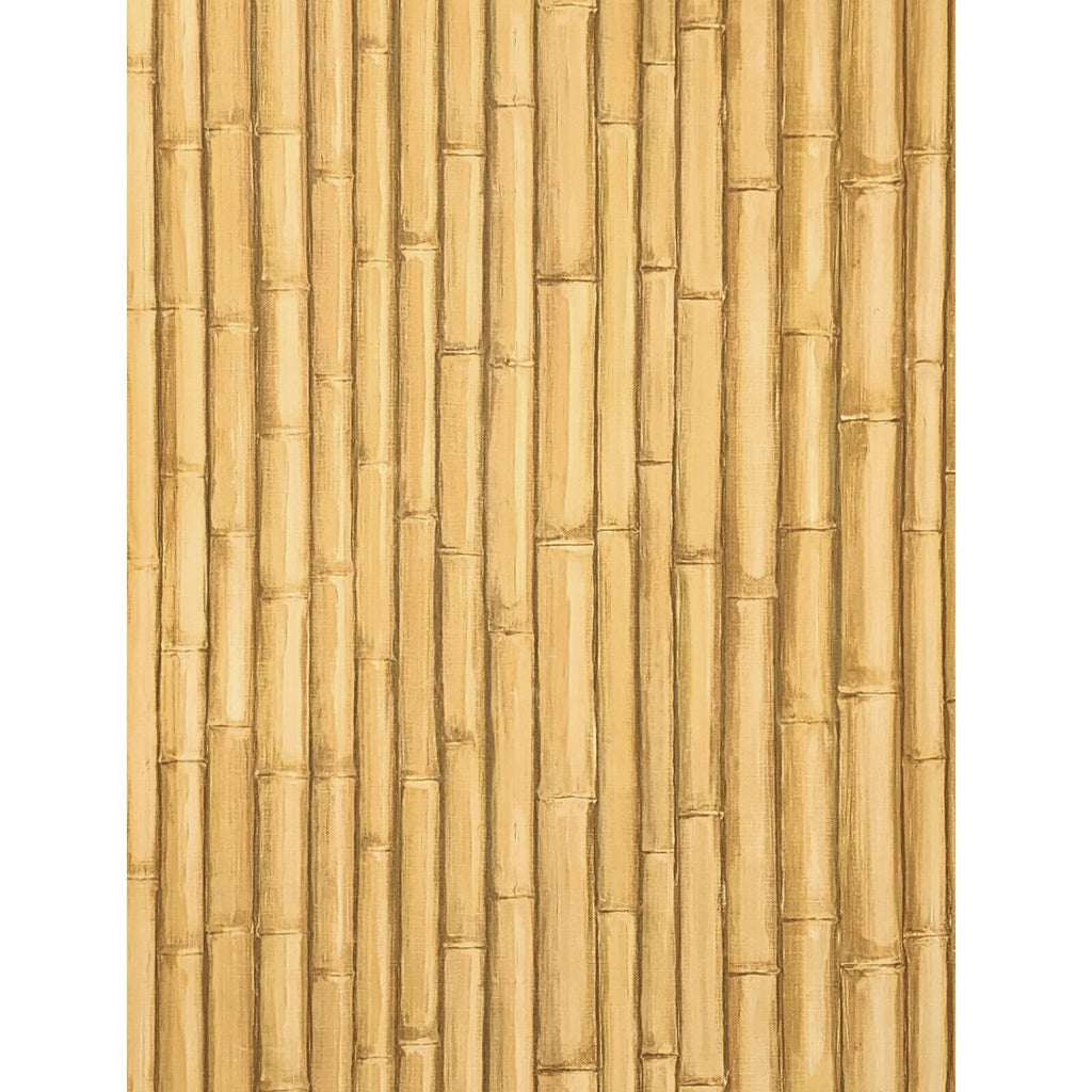 LH2009 Yellow brown bamboo pattern wallpaper roll modern tropical viny ...