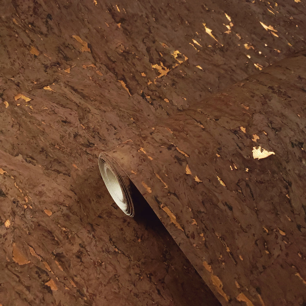 WM820201 Cork Brown Gold Metallic Wallpaper – wallcoveringsmart