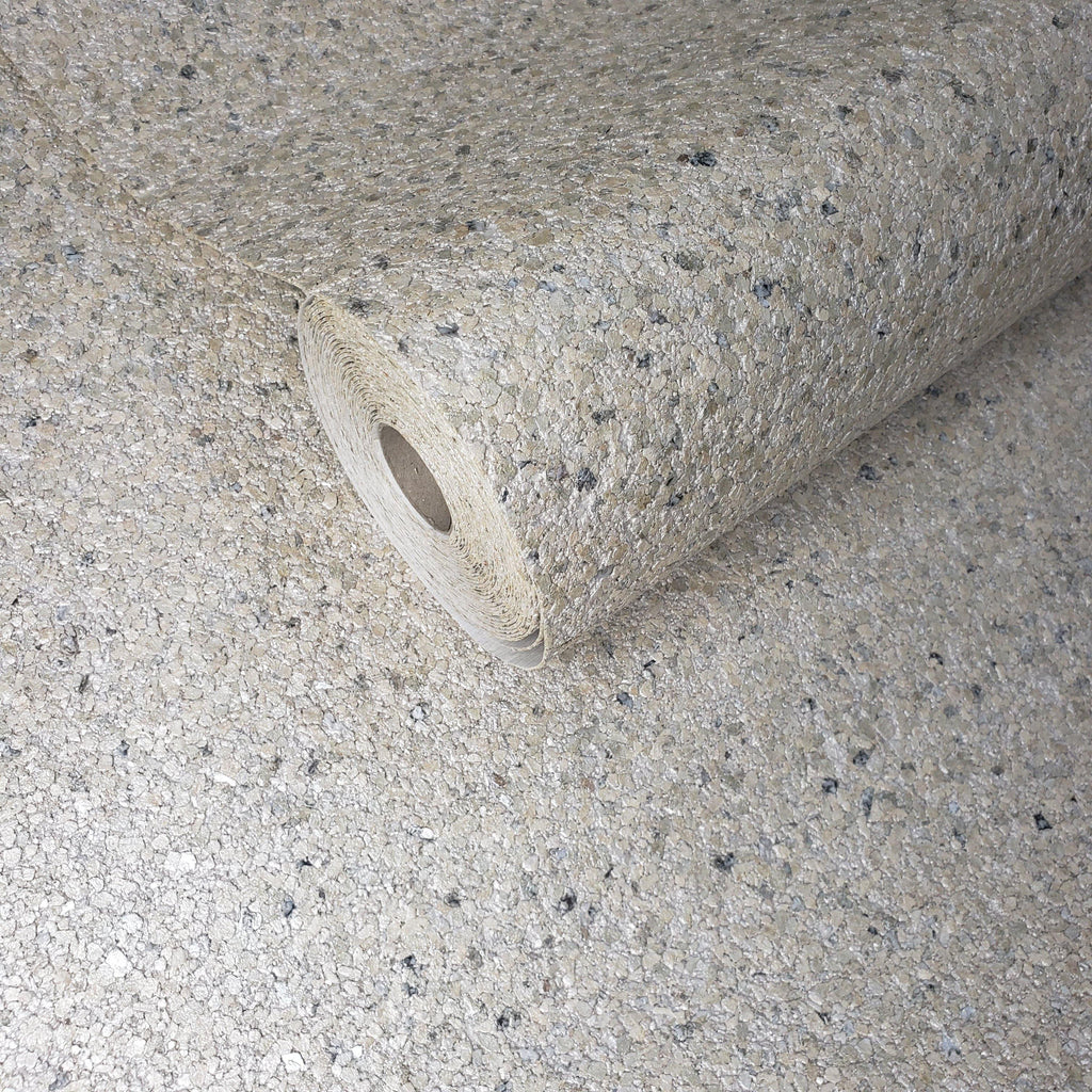 P4400 Pearl Cream Big Chip Natural Real Mica Wallpaper Plain Textured ...
