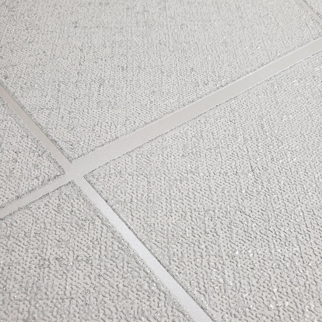 WM4228001 Wallpaper Grayish Silver Metallic off white Textured Geometr ...
