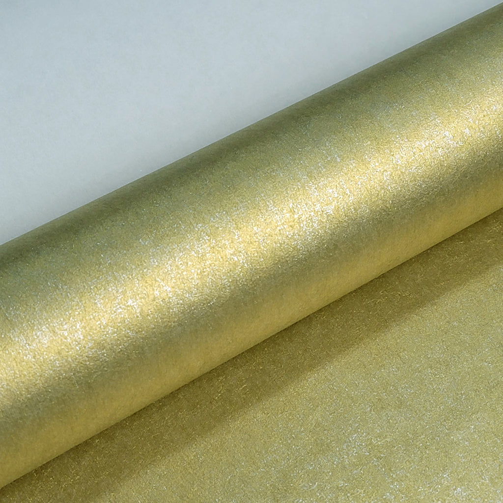 225031 Contemporary Wallpaper Foil Gold Silver Metallic Plain non-wove ...