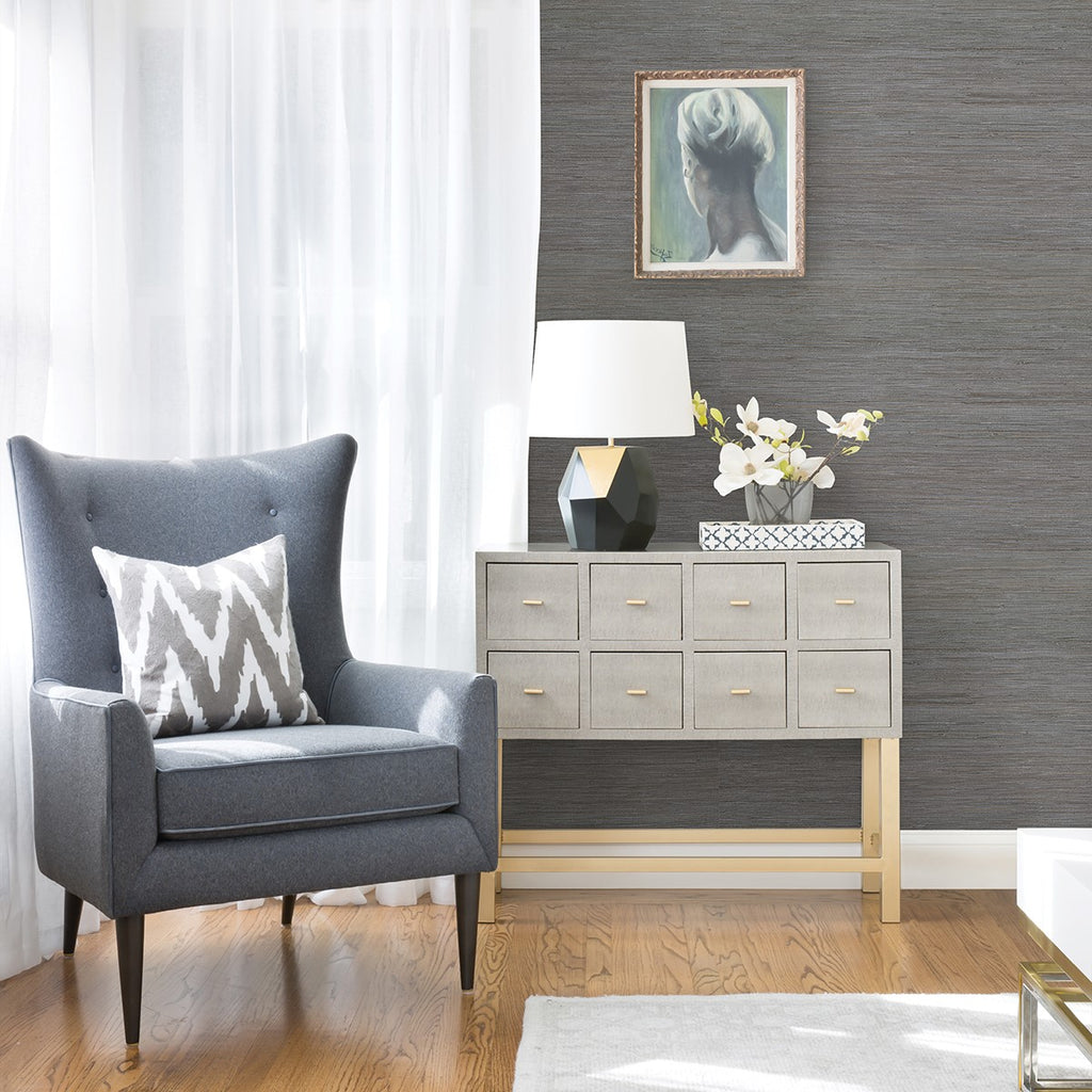 2972-80085 Shandong Slate Ramie Grasscloth Wallpaper – wallcoveringsmart