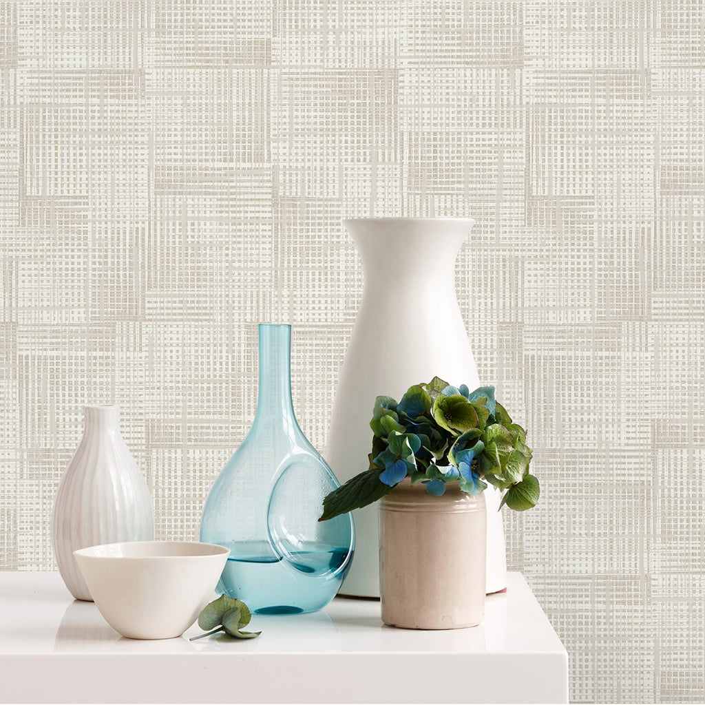 2972-86161 Ting Cream Lattice Wallpaper – wallcoveringsmart