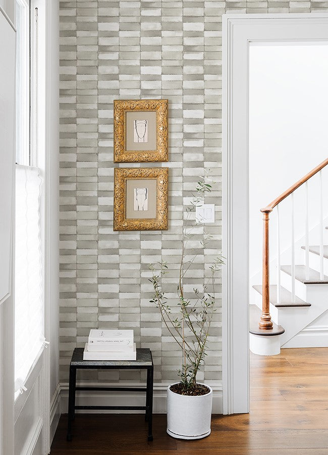 4074-26645 Braden Silver Tile Wallpaper – wallcoveringsmart