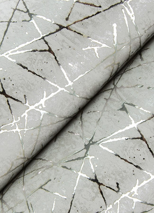 4105-86633 Bulan Silver Abstract Lines Wallpaper – wallcoveringsmart