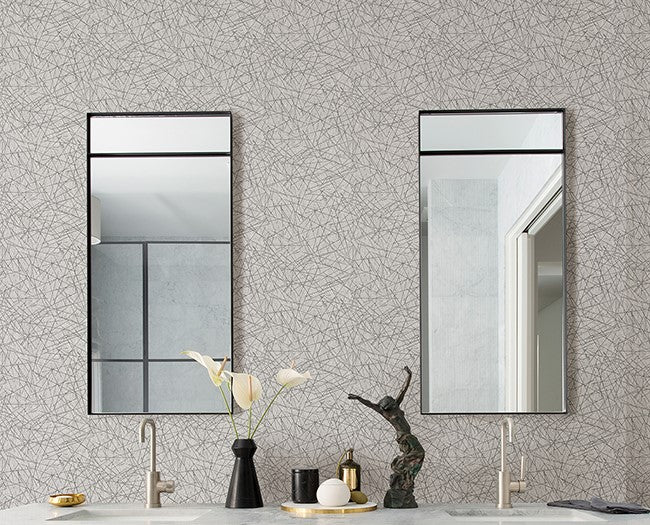 4105-86633 Bulan Silver Abstract Lines Wallpaper – wallcoveringsmart