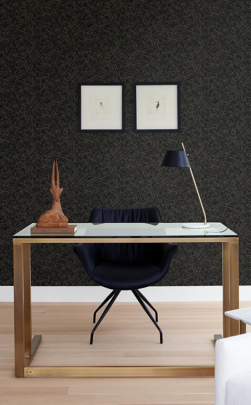 4105-86635 Bulan Black Abstract Lines Wallpaper – wallcoveringsmart