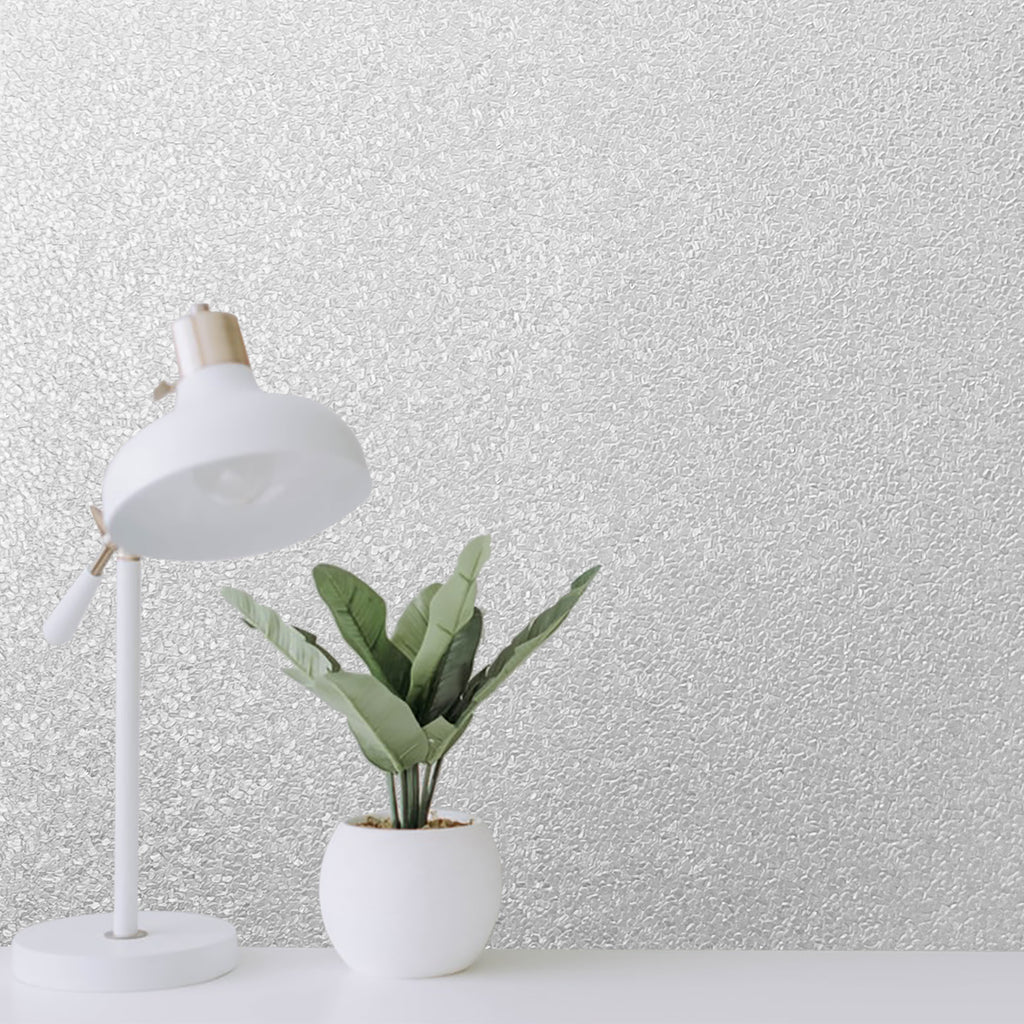 WMBA22005101 White cream plain faux mica stone textured Wallpaper ...