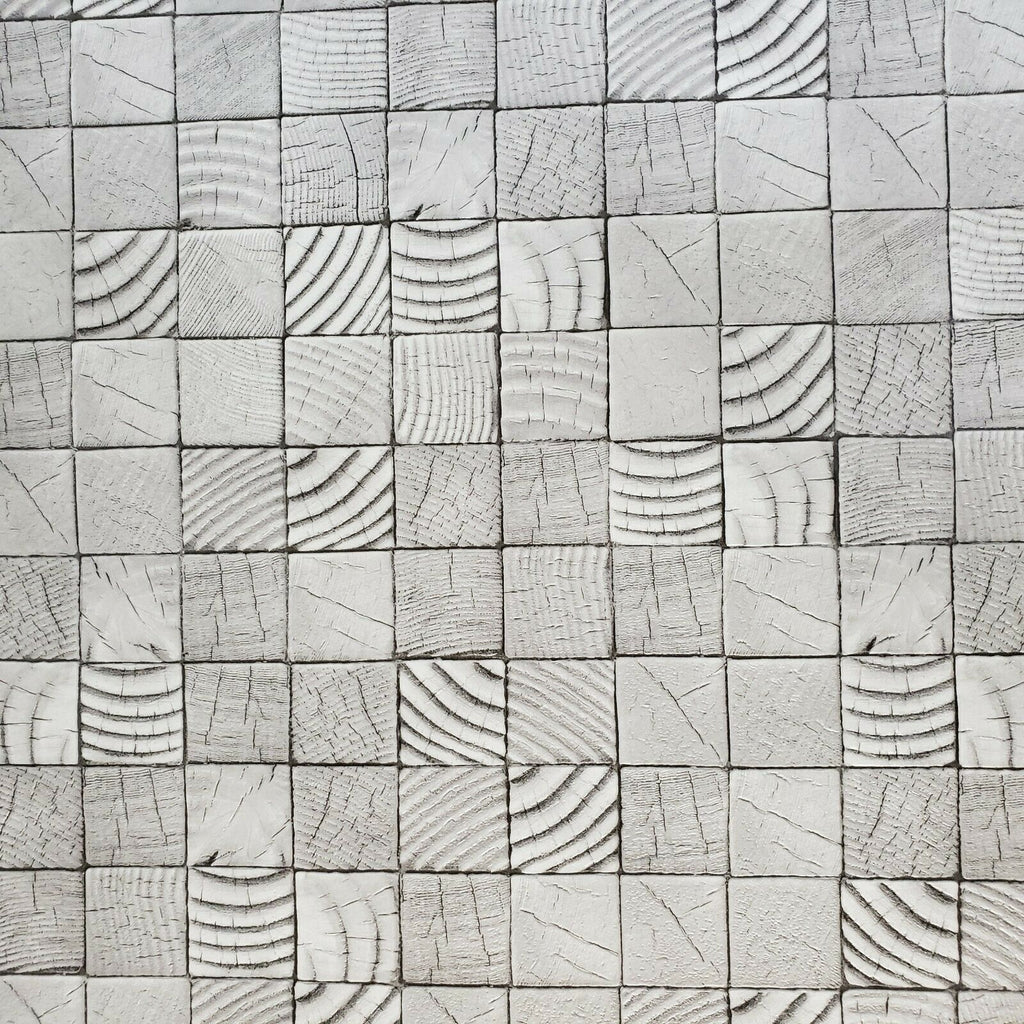 5626-10 Gray Faux Vintage Rustic Realistic Wood square blocks Wallpape ...