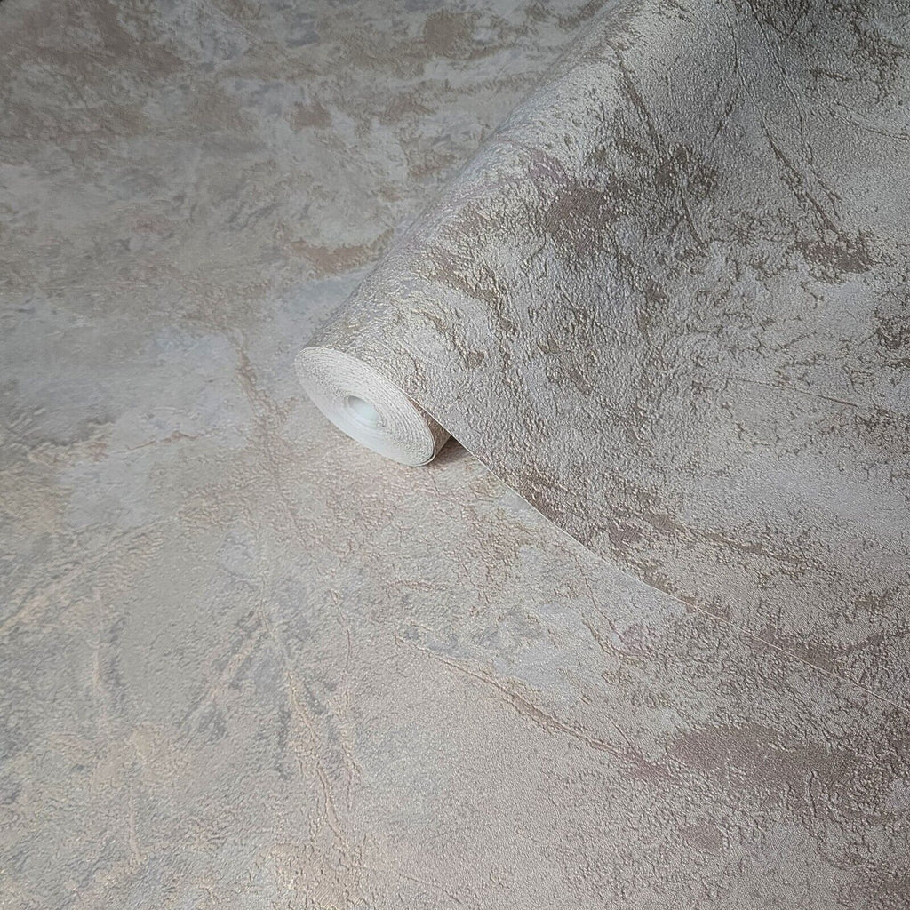 Z47016 Embossed beige cream rose gold metallic faux plaster textured m ...
