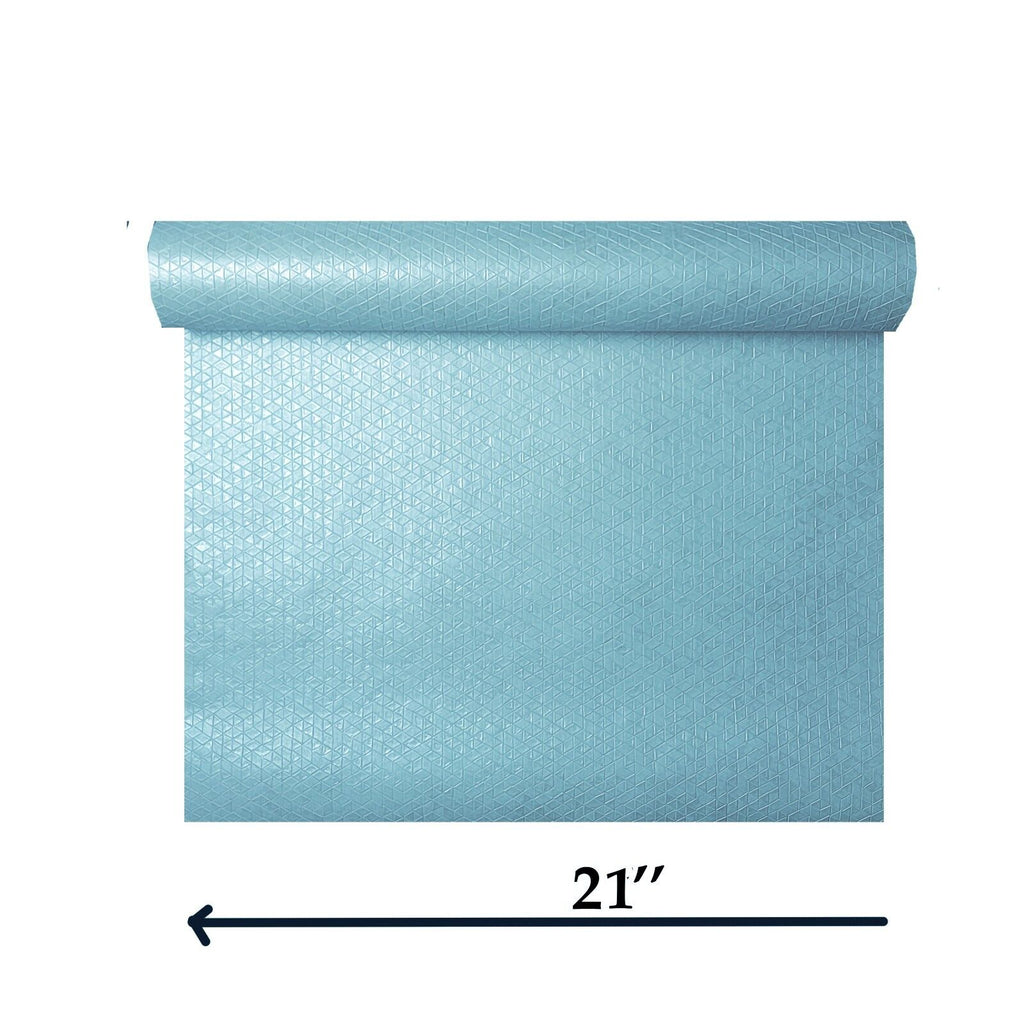 M50009 Grayish blue metallic geometric square triangle tiles line text ...