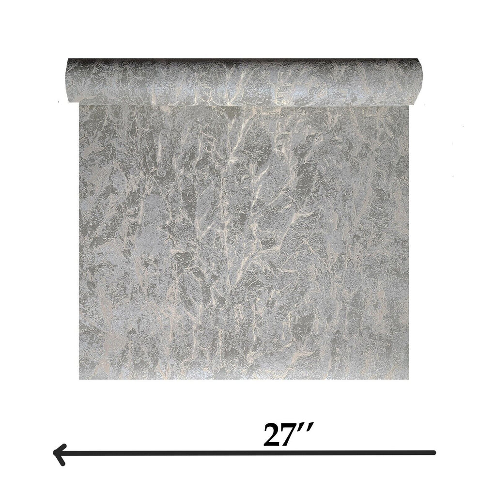 Z3409 Grayish green gold metallic faux plaster stone modern textured w ...