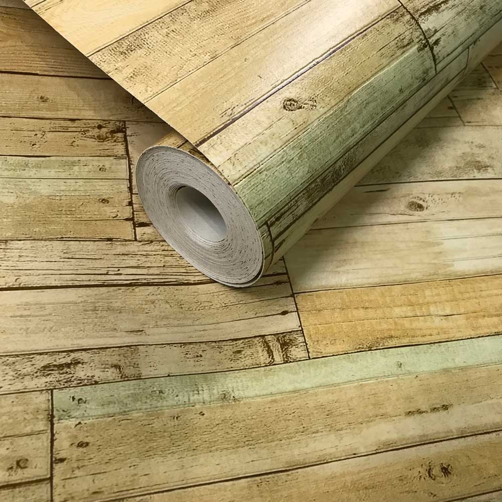 5564-05 Rustic Distressed Wood Barn Brown Wallpaper – wallcoveringsmart