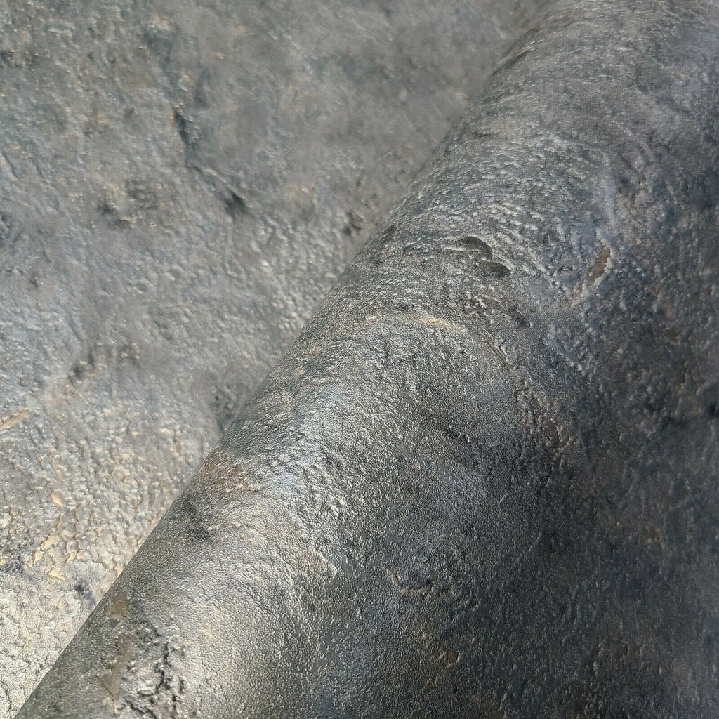 M23028 Rustic Gray silver gold faux stone plaster imitation Wallpaper ...