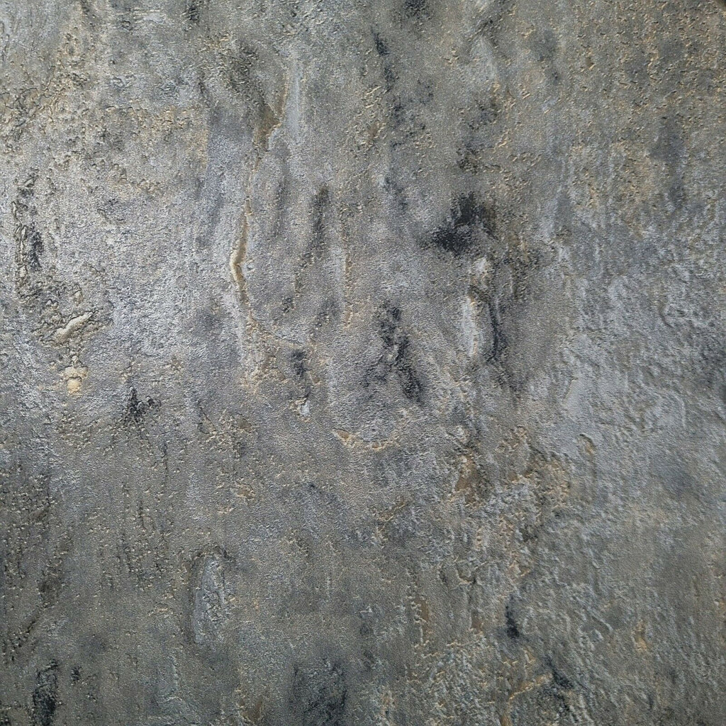M23028 Rustic Gray silver gold faux stone plaster imitation Wallpaper ...