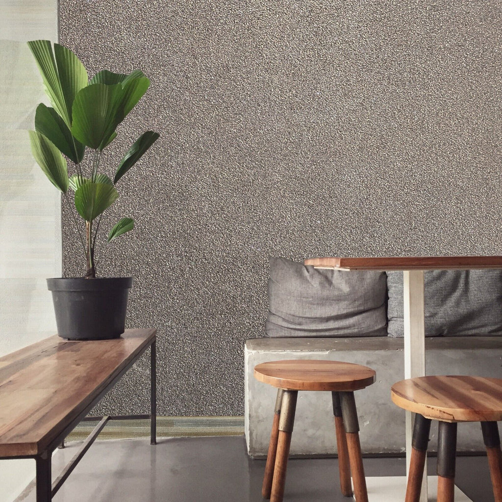C2101 Matt Taupe Big Chip Natural vermiculite Mica sparkles Wallpaper ...