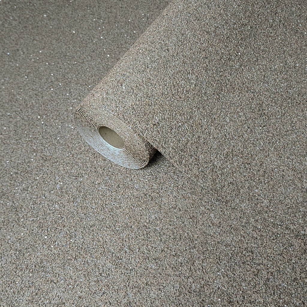 C2101 Matt Taupe Big Chip Natural vermiculite Mica sparkles Wallpaper ...
