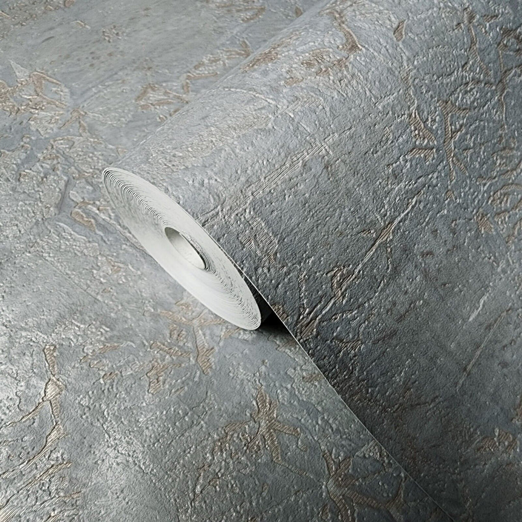 Z38045 Modern matt gray bronze metallic faux plaster textured contempo ...