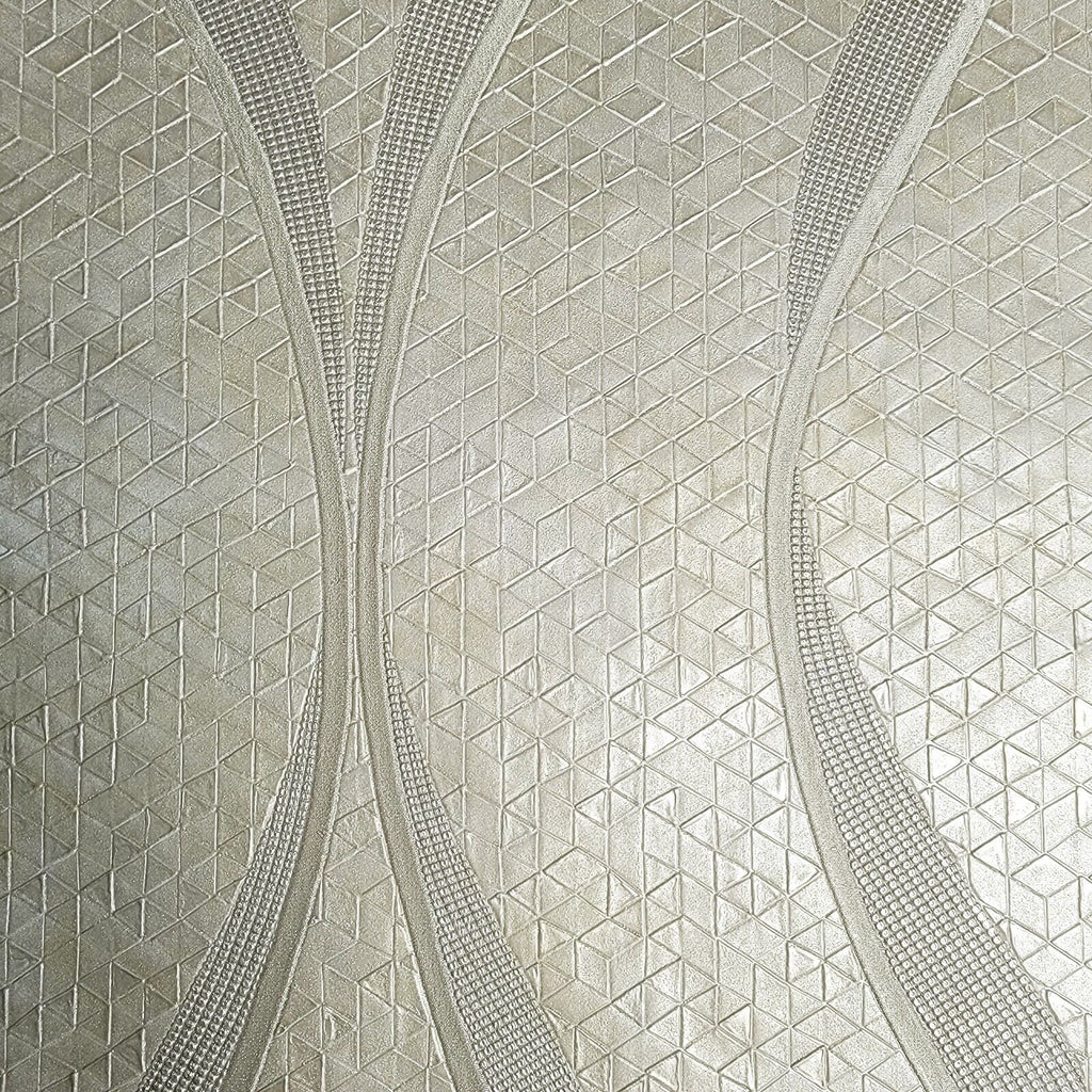 M50005 Triangle geometric Brass metallic tiles wavy lines textured wav ...
