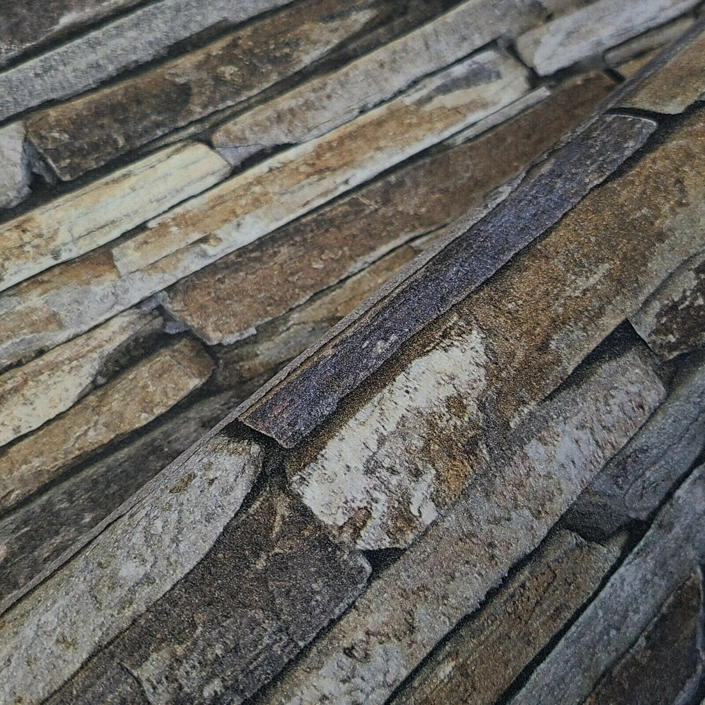 WM91421701 Brown rust purple faux sand stone 3D Wallpaper ...