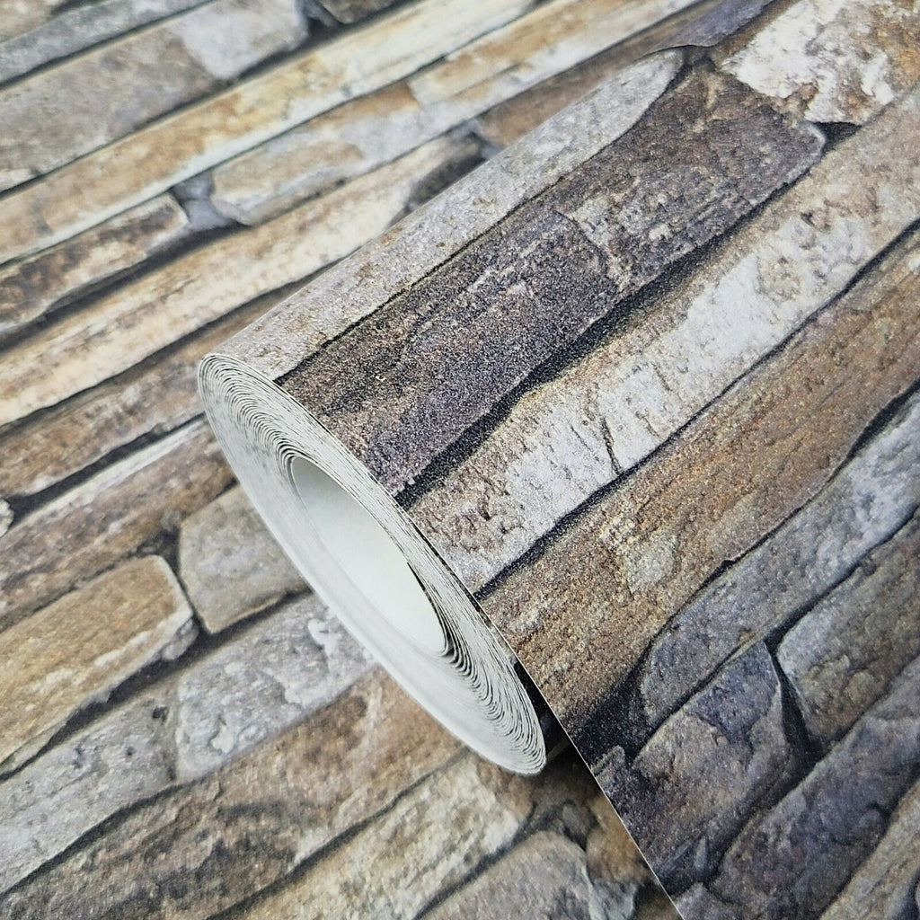 WM91421701 Brown rust purple faux sand stone 3D Wallpaper ...