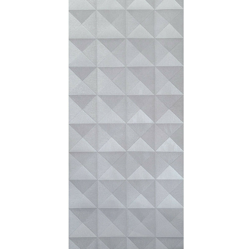 WMBA22006101 Gray silver metallic geometric 3D illusion Wallpaper ...