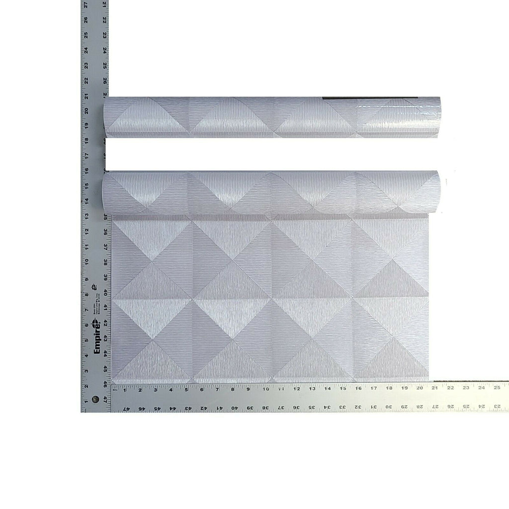 WMBA22006101 Gray silver metallic geometric 3D illusion Wallpaper ...