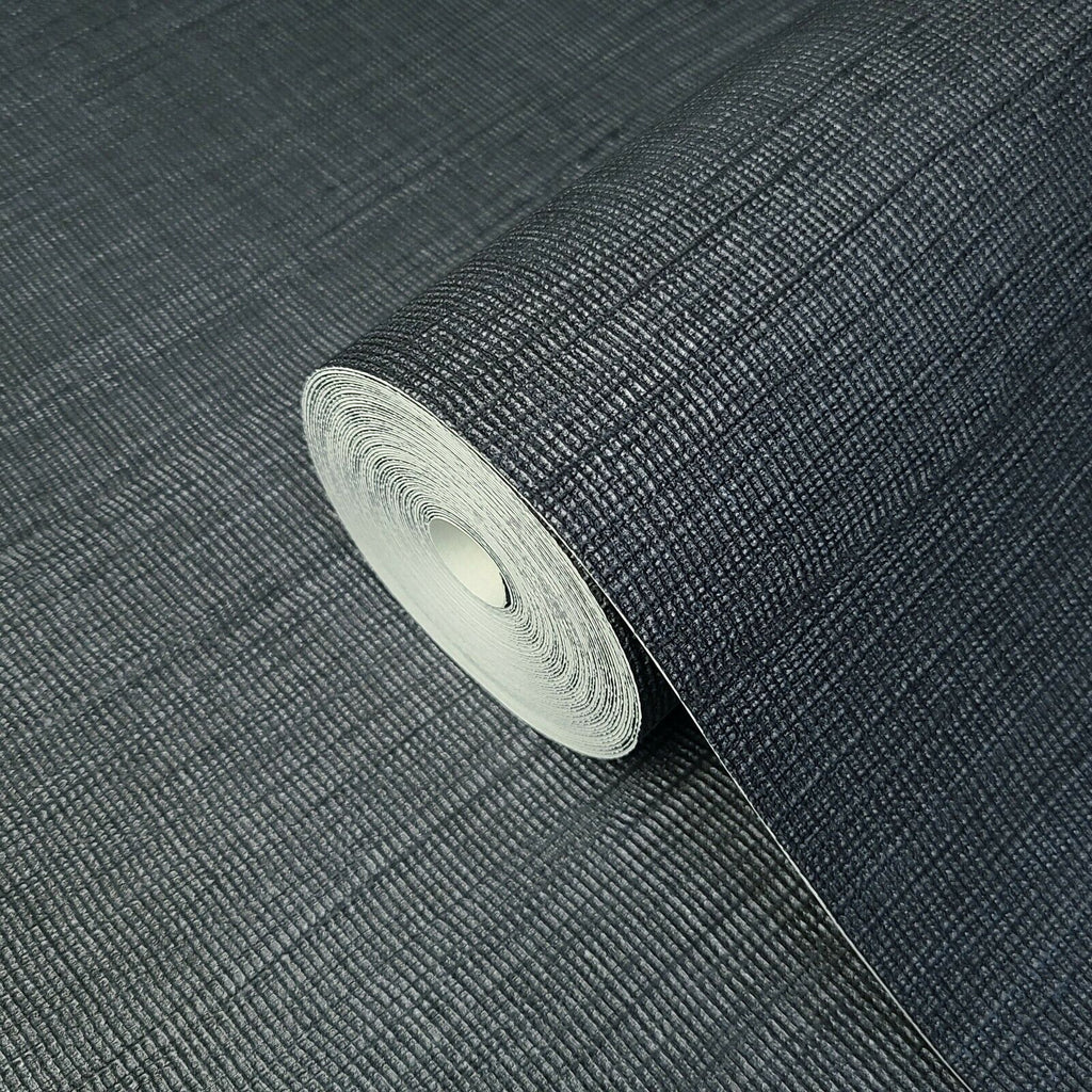 Z21835 Charcoal Black stripes faux grasscloth textures striped texture ...