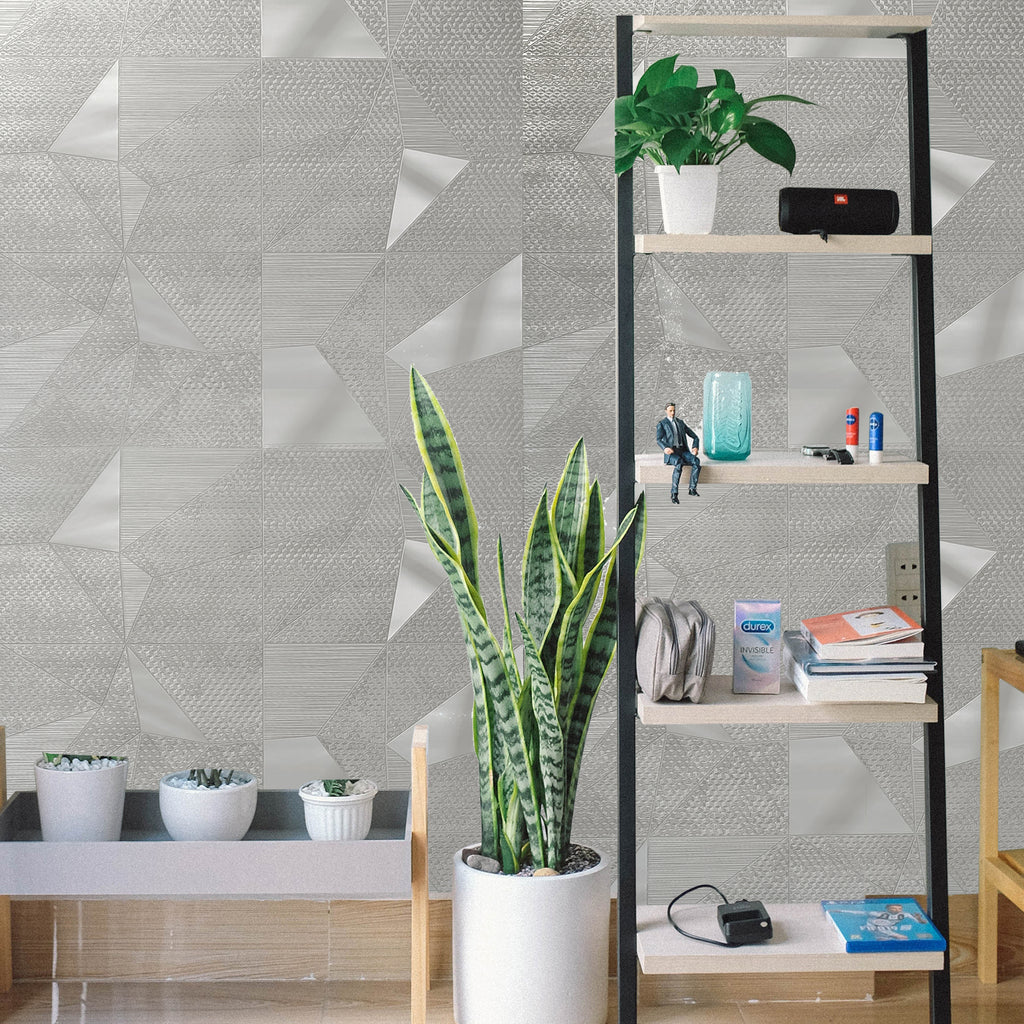 Z90032 LAMBORGHINI 2 Geometric Triangles taupe gray 3d Wallpaper ...