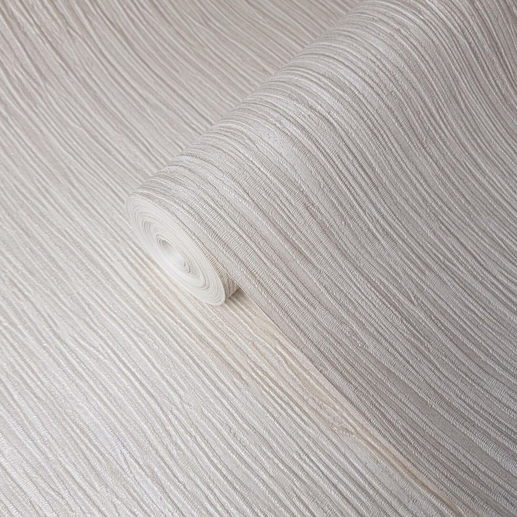 M50047 Modern Wallpaper beige pearl cream faux fabric plain stria line ...