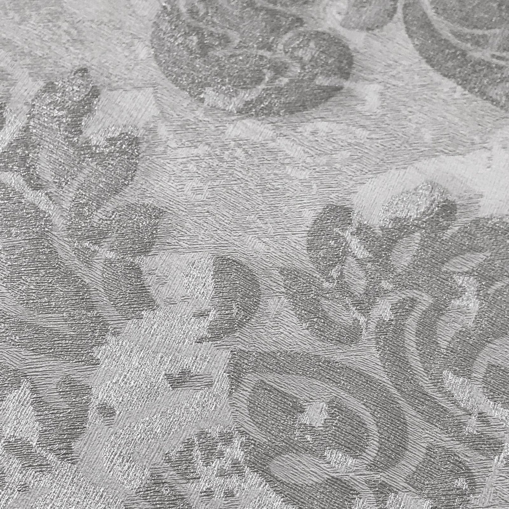 500002 White Gray Silver Rustic Damask Wallpaper textured ...