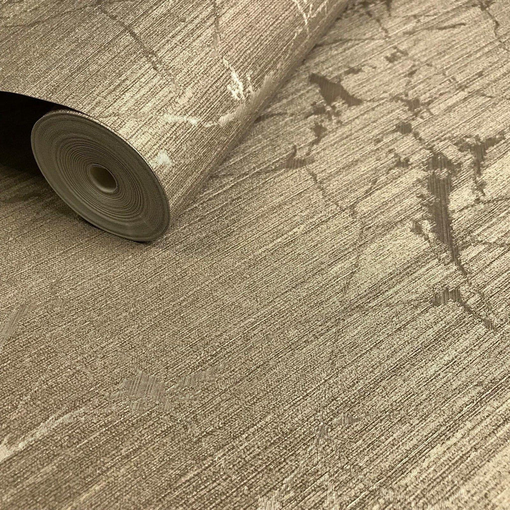 125052 Plain Bronze Brown Metallic Textured Wallpaper – wallcoveringsmart