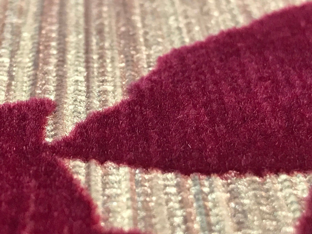 135055 Gold Burgundy Flock tree Leaf Wallpaper Flocking leaves ...