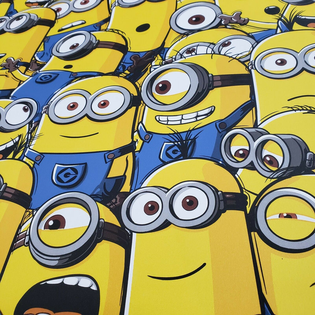 WM11501 Despicable me Minions Yellow Blue 3D Kids Room Wallpaper ...