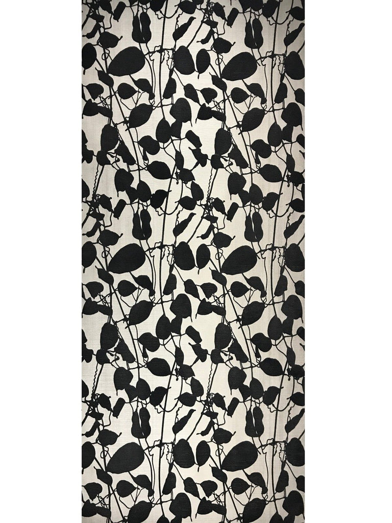 135052 White Black Flock Tree Leave Floral Flocked Wallpaper 3D ...