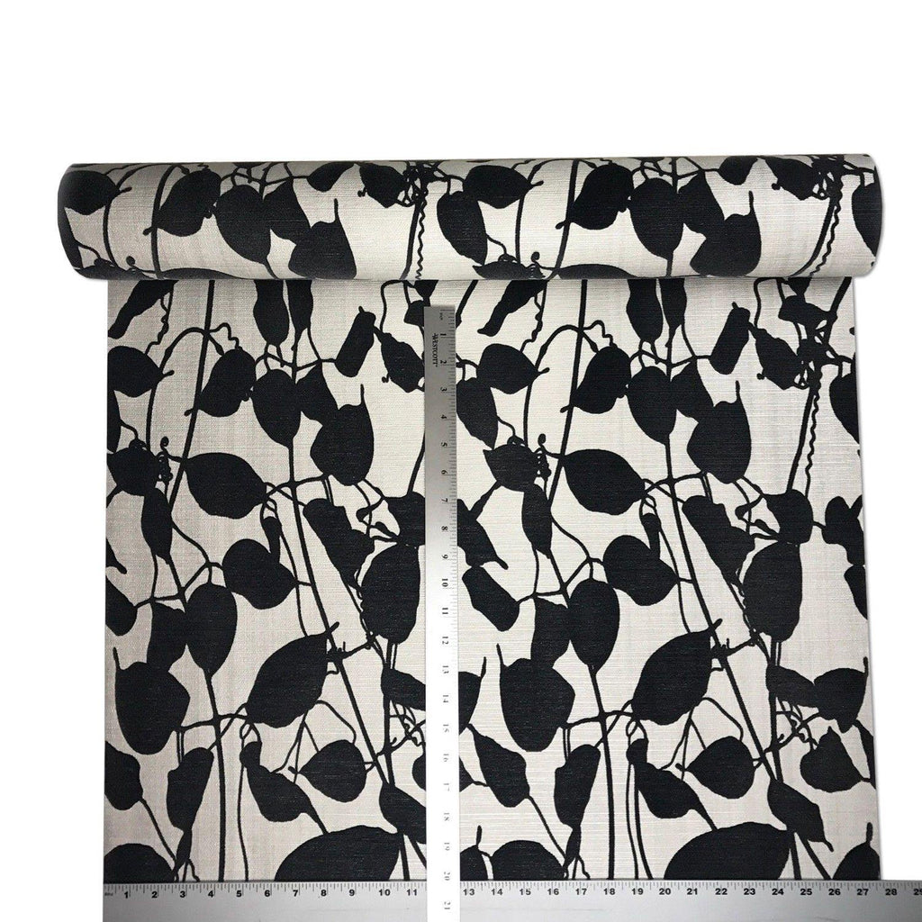 135052 White Black Flock Tree Leave Floral Flocked Wallpaper 3D ...